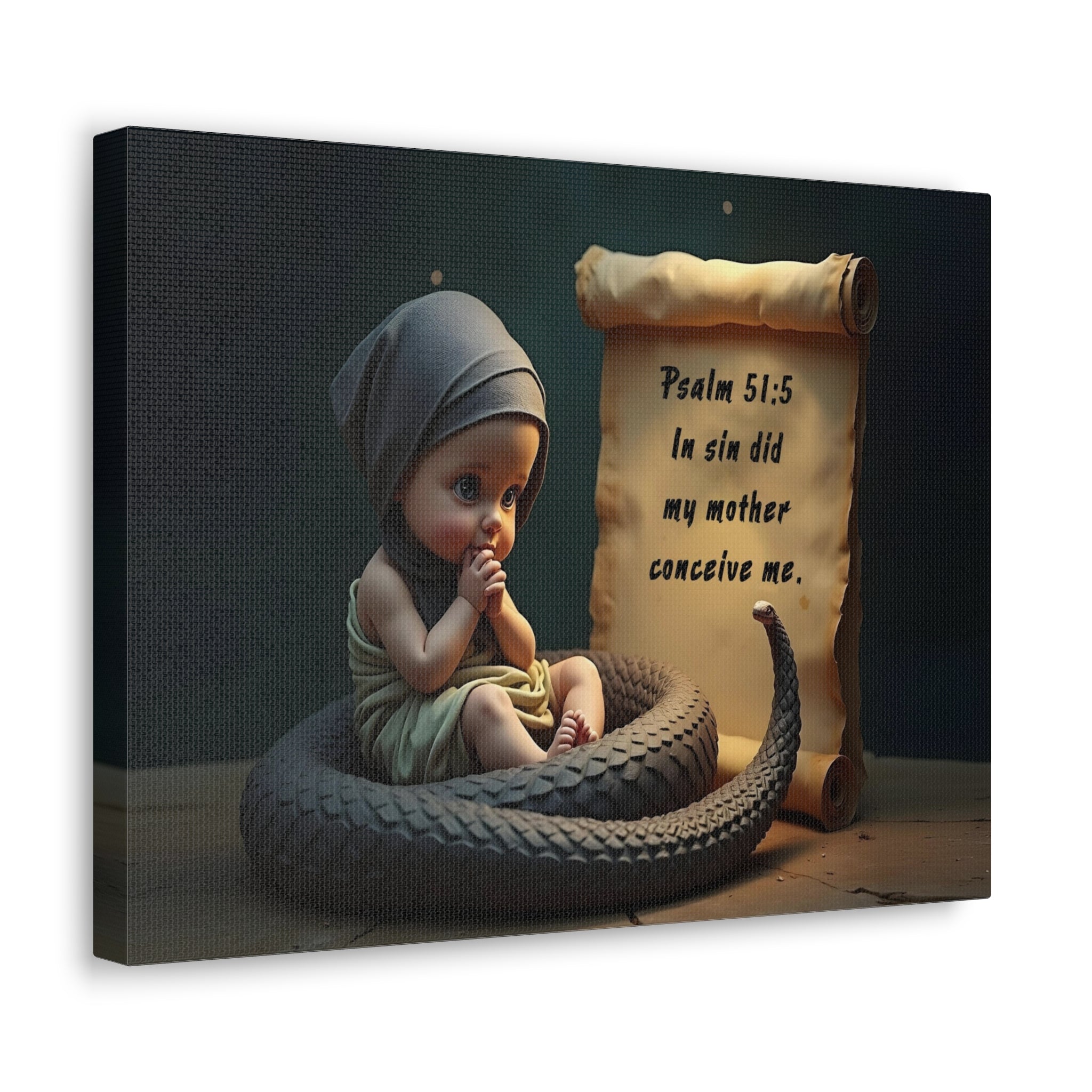 Viper in a Diaper Psalm 51:5 Original Sin Doctrine Bible Verse Wall Ar ...