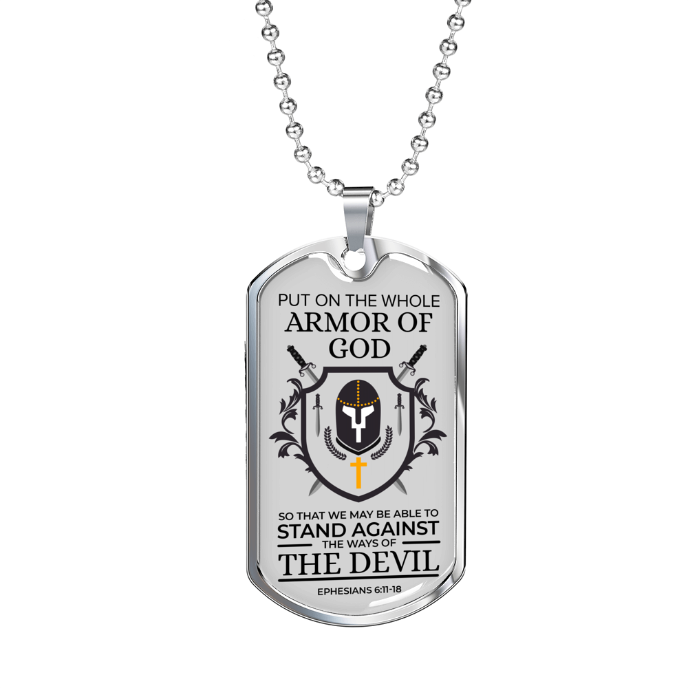 Whole Armor Of God Scripture Ephesians Necklace Stainless Steel or 18k ...